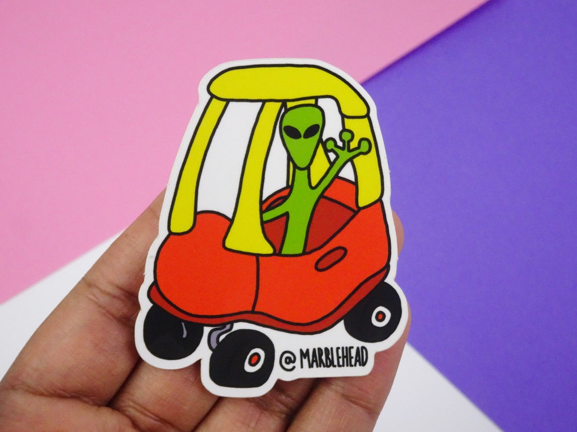 Alien Sticker Car Sticker Funny Sticker Toy Sticker - Etsy