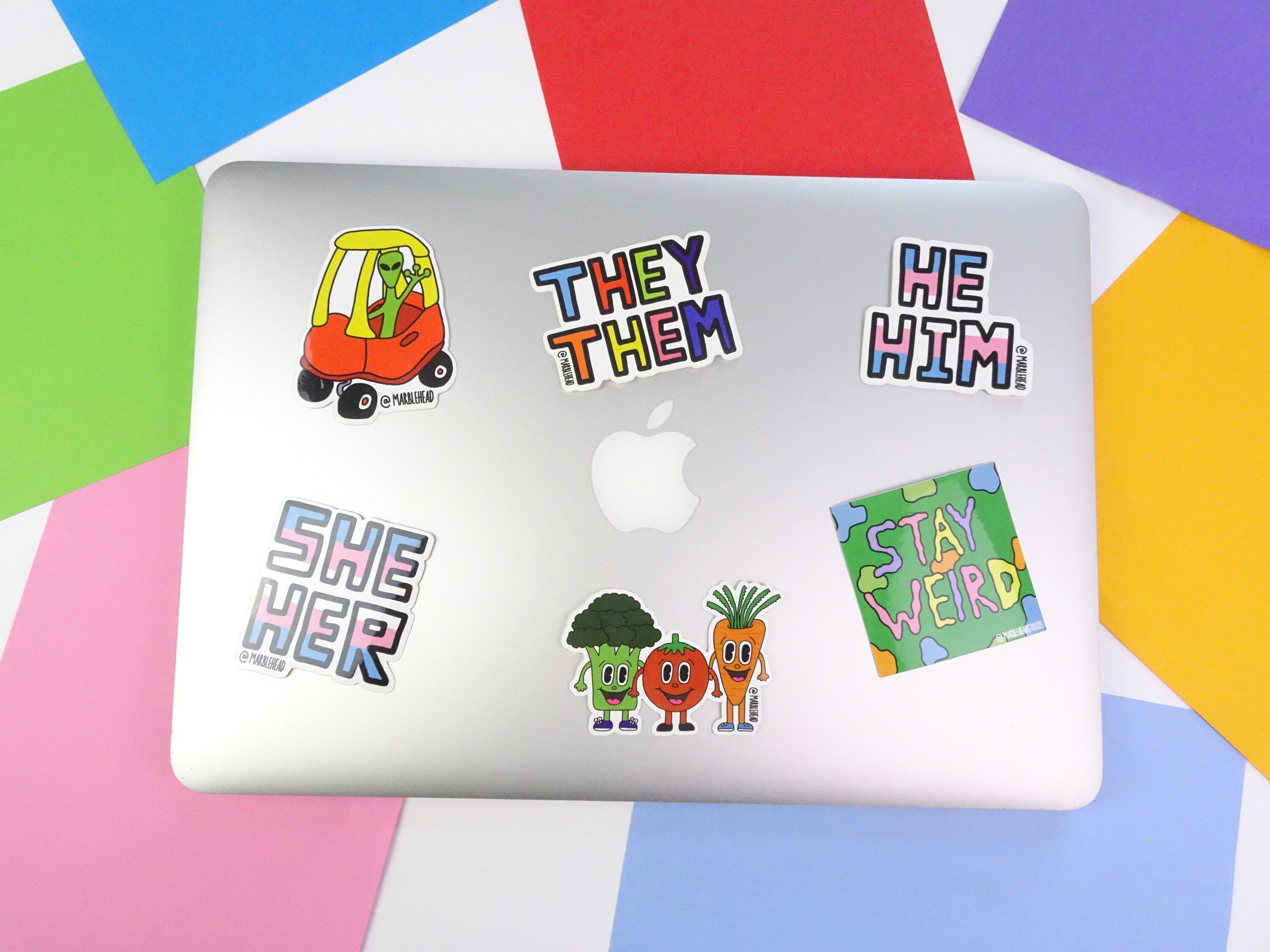 Pronouns Sticker He/him Sticker LGBTQ Sticker Die Cut Queer Sticker ...