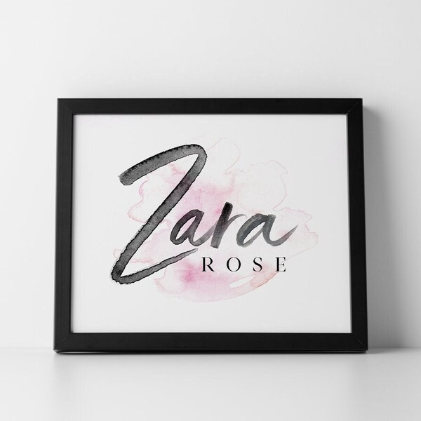 Baby Name Art - Etsy
