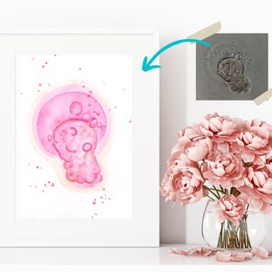 Hand Painted Custom Embryo Watercolor Painting IVF Art Personalized ...