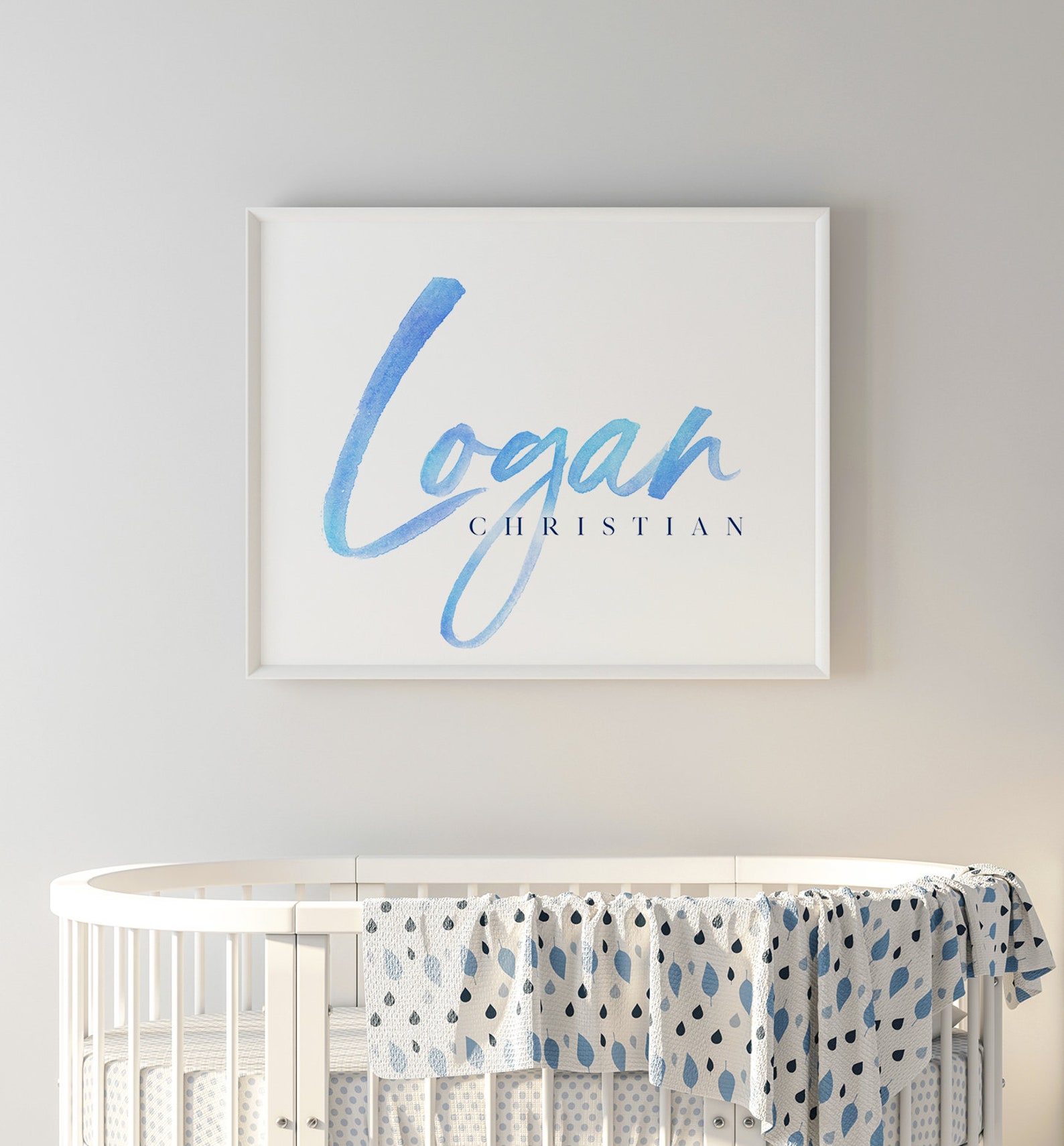 Custom Baby Name Art Print Watercolor Name Print Nursery Name - Etsy
