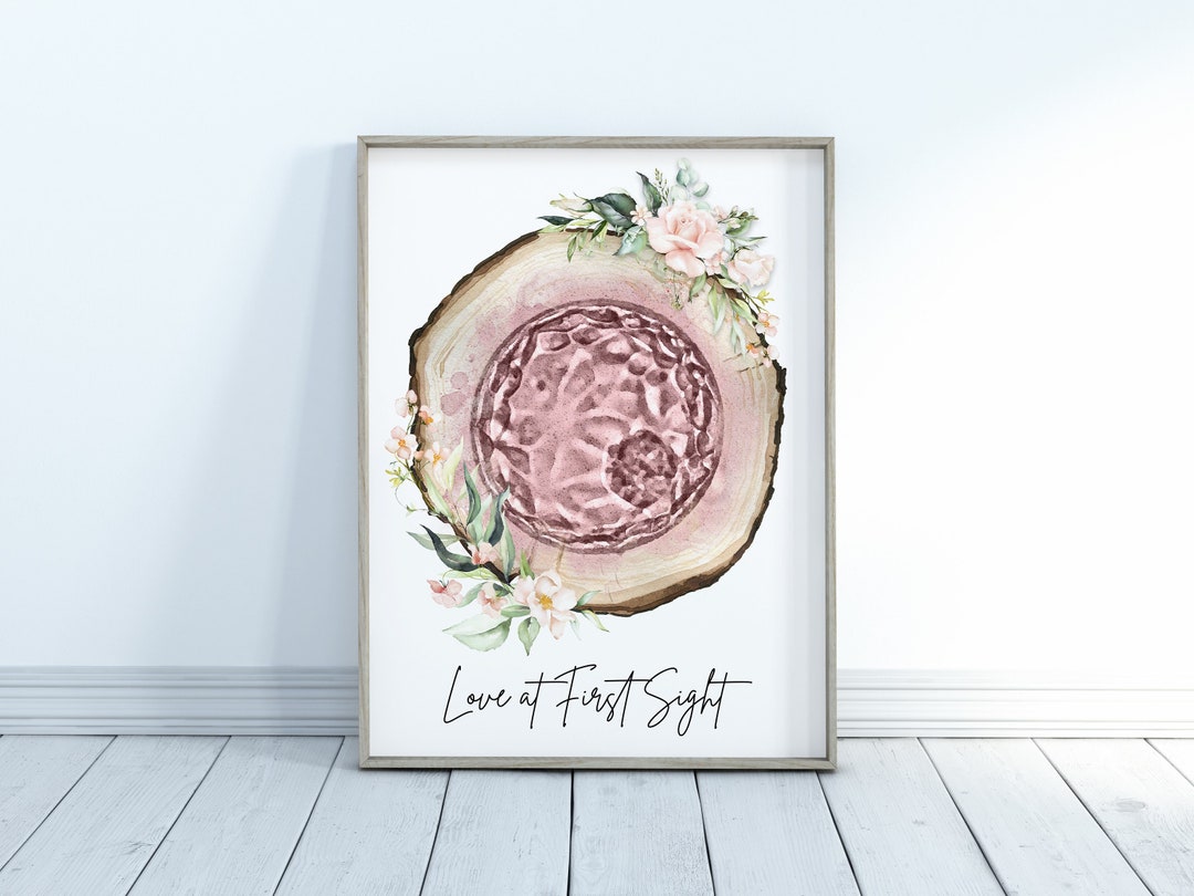 Embryo Art Custom Botanical Nursery Print - IVF Baby Girl Nursery Wall ...