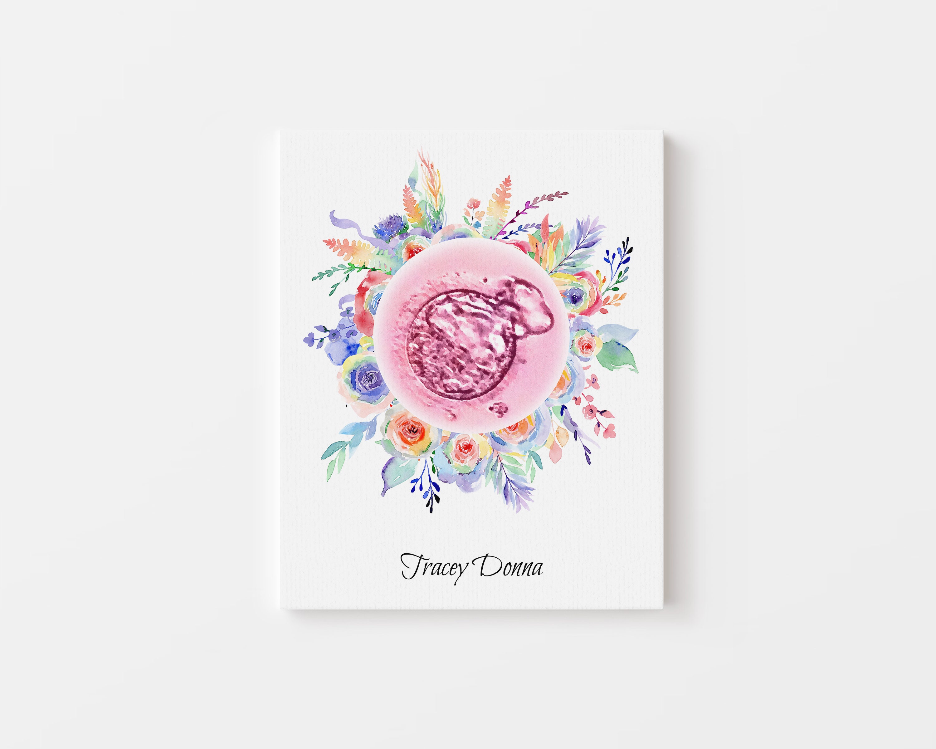 Rainbow Baby Gift Custom Embryo Art Embryo Painting Personalized IVF ...