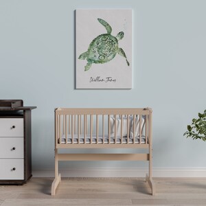 Custom Embryo Sea Turtle Wall Art Ocean Nursery Decor - Under the Sea ...