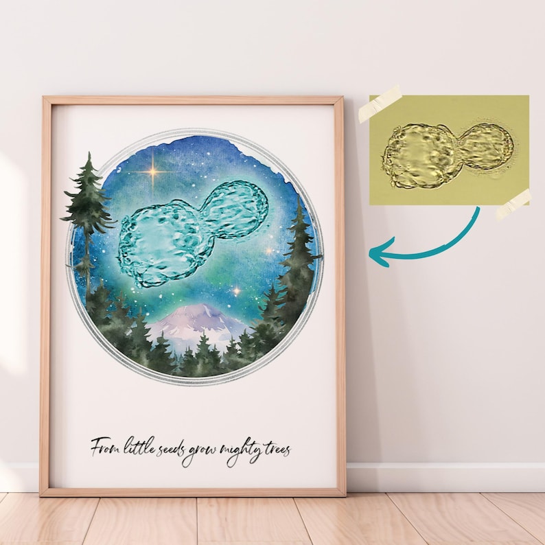 Custom Embryo Painting Night Sky Woodland Nursery Decor IVF Gifts ...