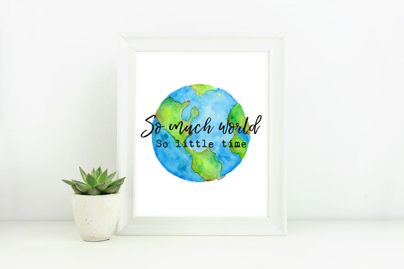Travel Art Print Travel Quote Wall Art Watercolor Print - Etsy