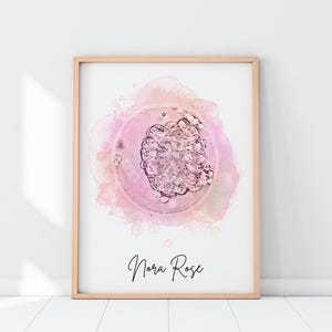 Custom IVF Art Embryo Watercolor Personalized Pregnancy Gift - Nursery ...