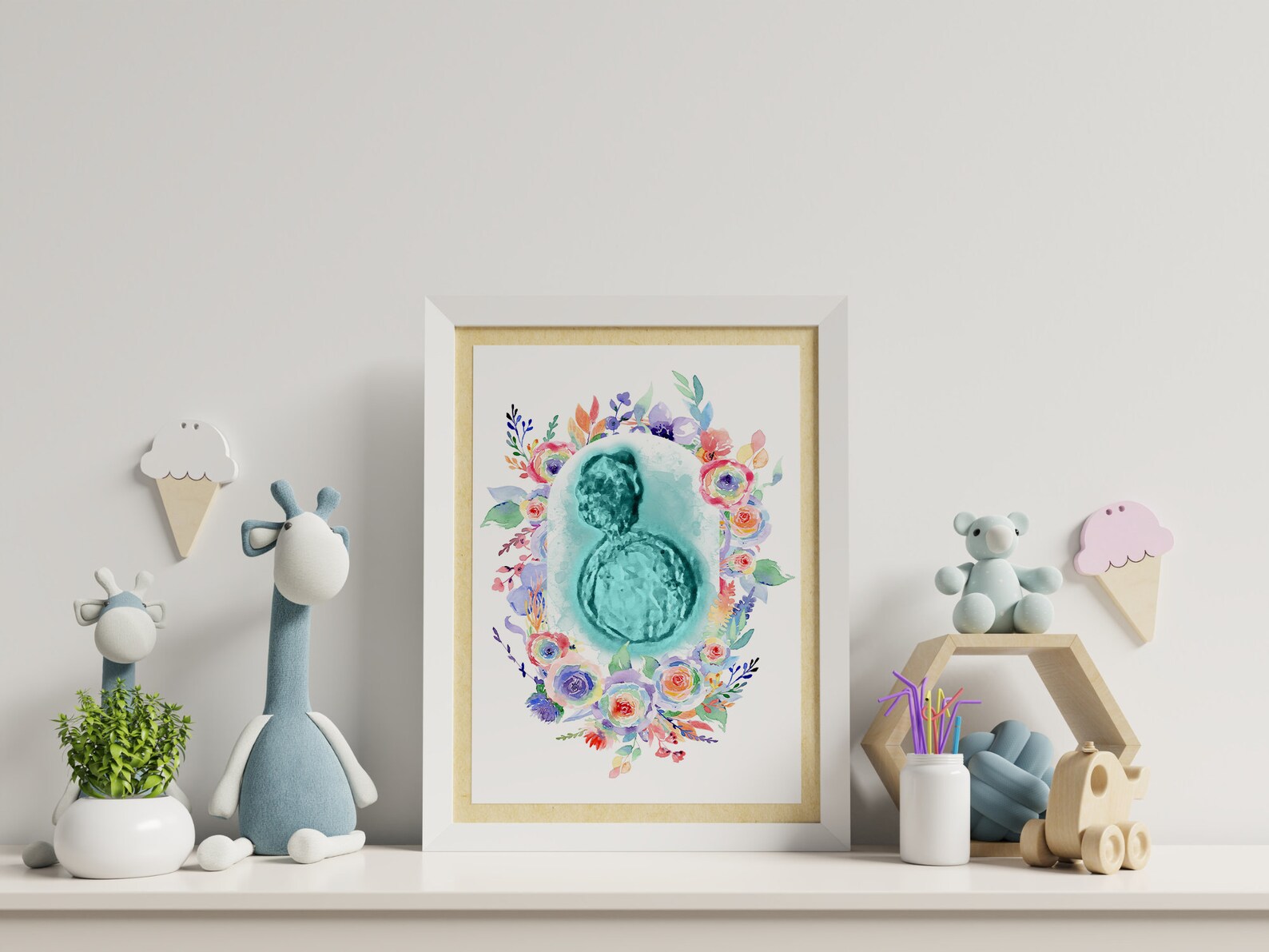 Rainbow Baby Gift Custom Embryo Art Embryo Painting Personalized IVF ...