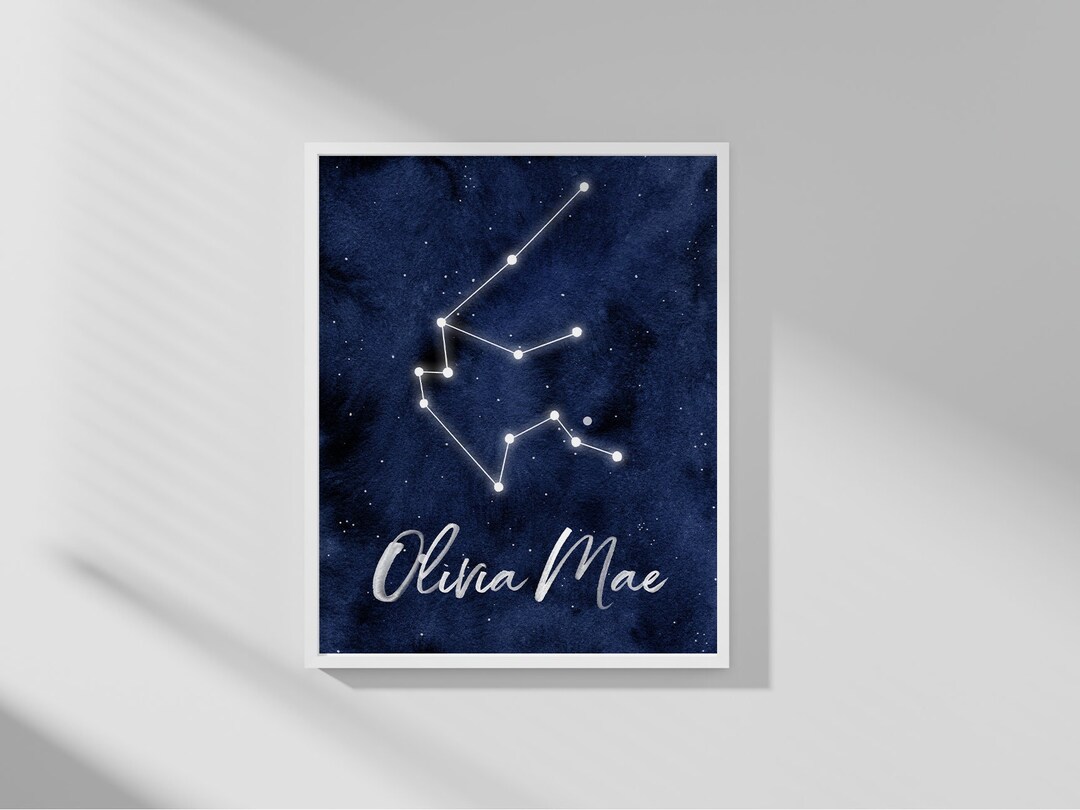 Custom Zodiac Constellation Print Astrology Art Print - Star Sign ...