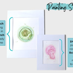 Hand Painted Custom Embryo Watercolor Painting IVF Art Personalized ...