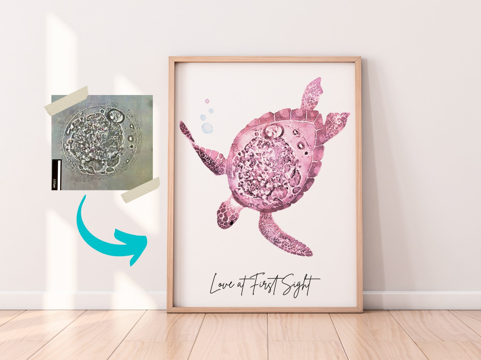 Custom Embryo Art Sea Turtle Wall Art Ocean Nursery Decor - Etsy