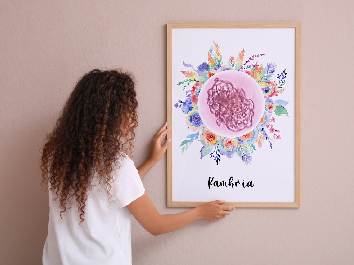Rainbow Baby Gift Custom Embryo Art Embryo Painting Personalized IVF ...
