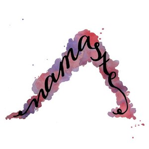 Namaste Art Yoga Wall Art Inspirational Quote Print Word Art Yoga ...