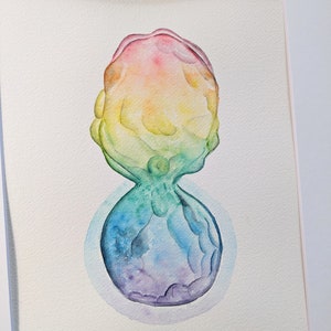 Hand Painted Custom Embryo Watercolor Painting - IVF Art Personalized ...