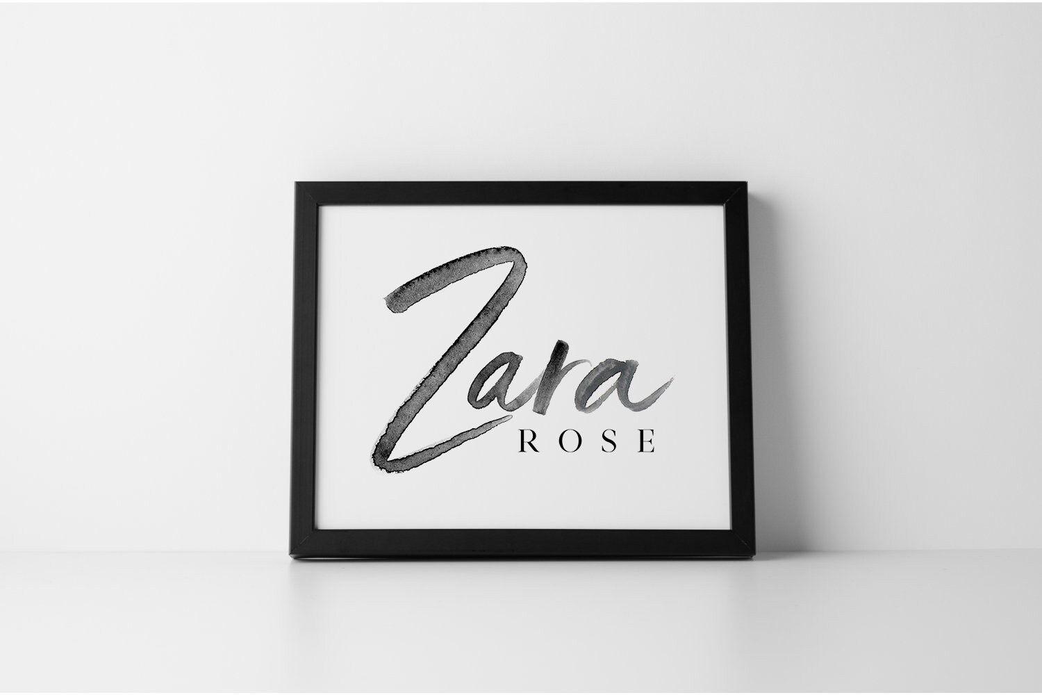 Custom Baby Name Art Print Watercolor Name Print Nursery Name Printable ...