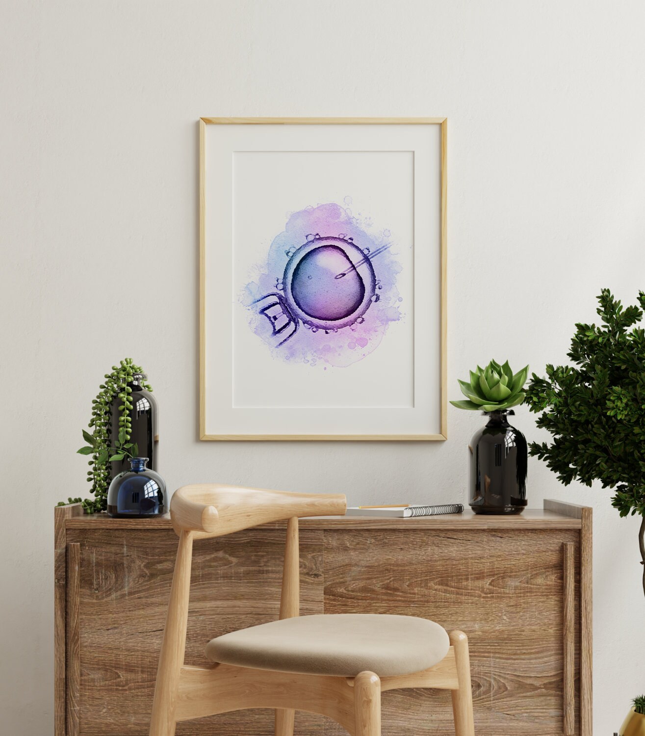 IVF Watercolor Art Medical Art Print Doctor Wall Art OBGYN Decor ...