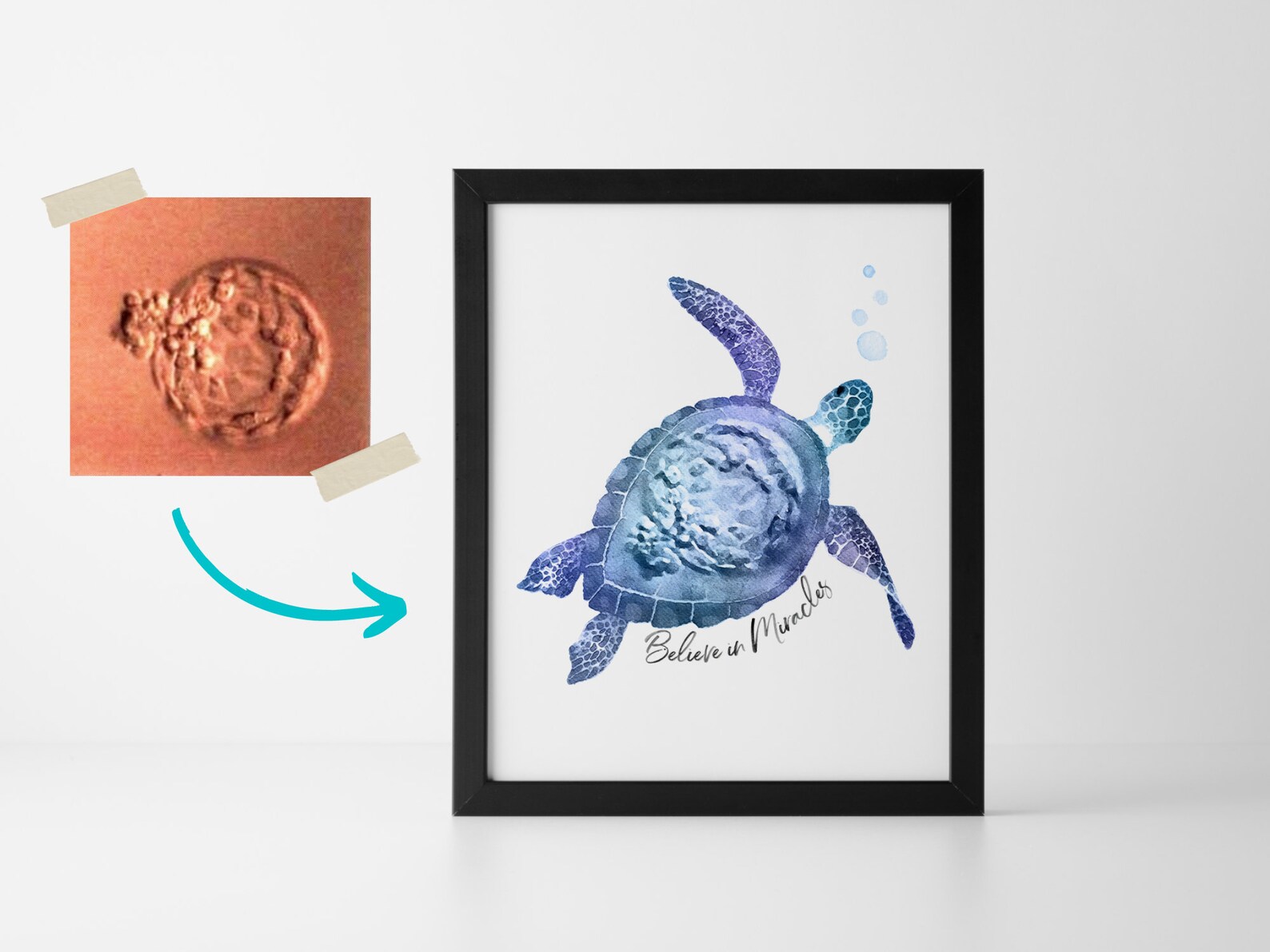 Custom Embryo Art Sea Turtle Wall Art Ocean Nursery Decor - Etsy