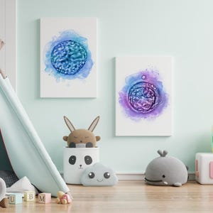Embryo Art Custom Canvas Print IVF Baby Pregnancy Announcement IVF Art ...