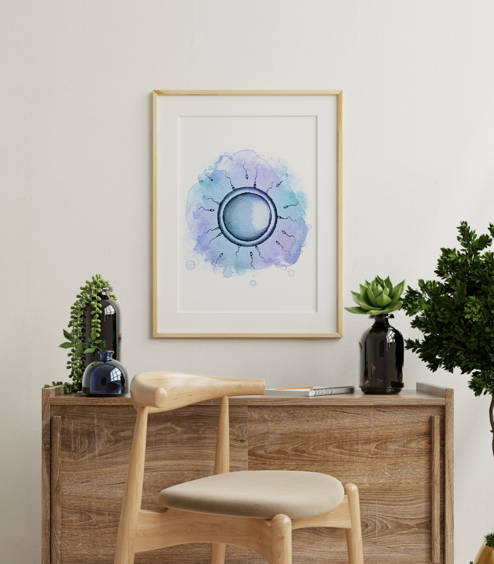 Medical Decor Anatomy Prints Fertility Art OBGYN Gifts - Fertilization ...