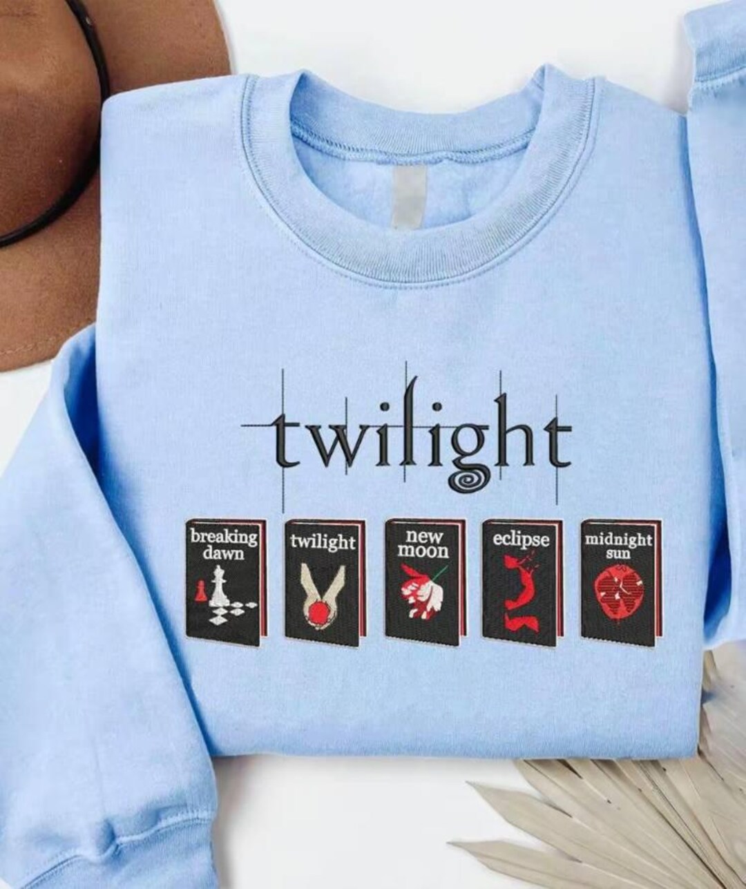 Twilight Embroidered Sweatshirt, Twilight Saga Embroidered Crewneck ...