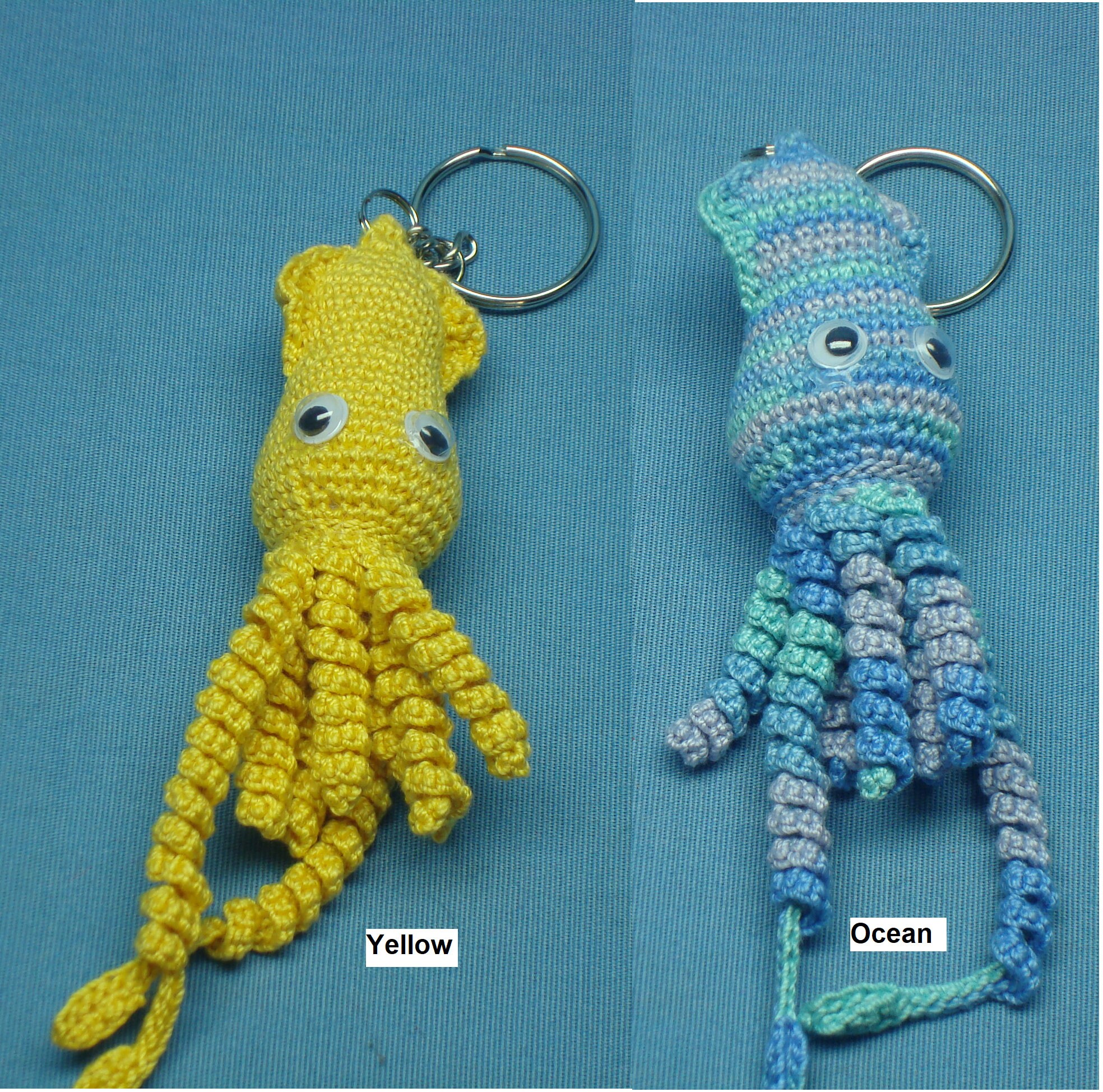 Squidzy Key Chains. Adorable squids on with your keys. | Etsy