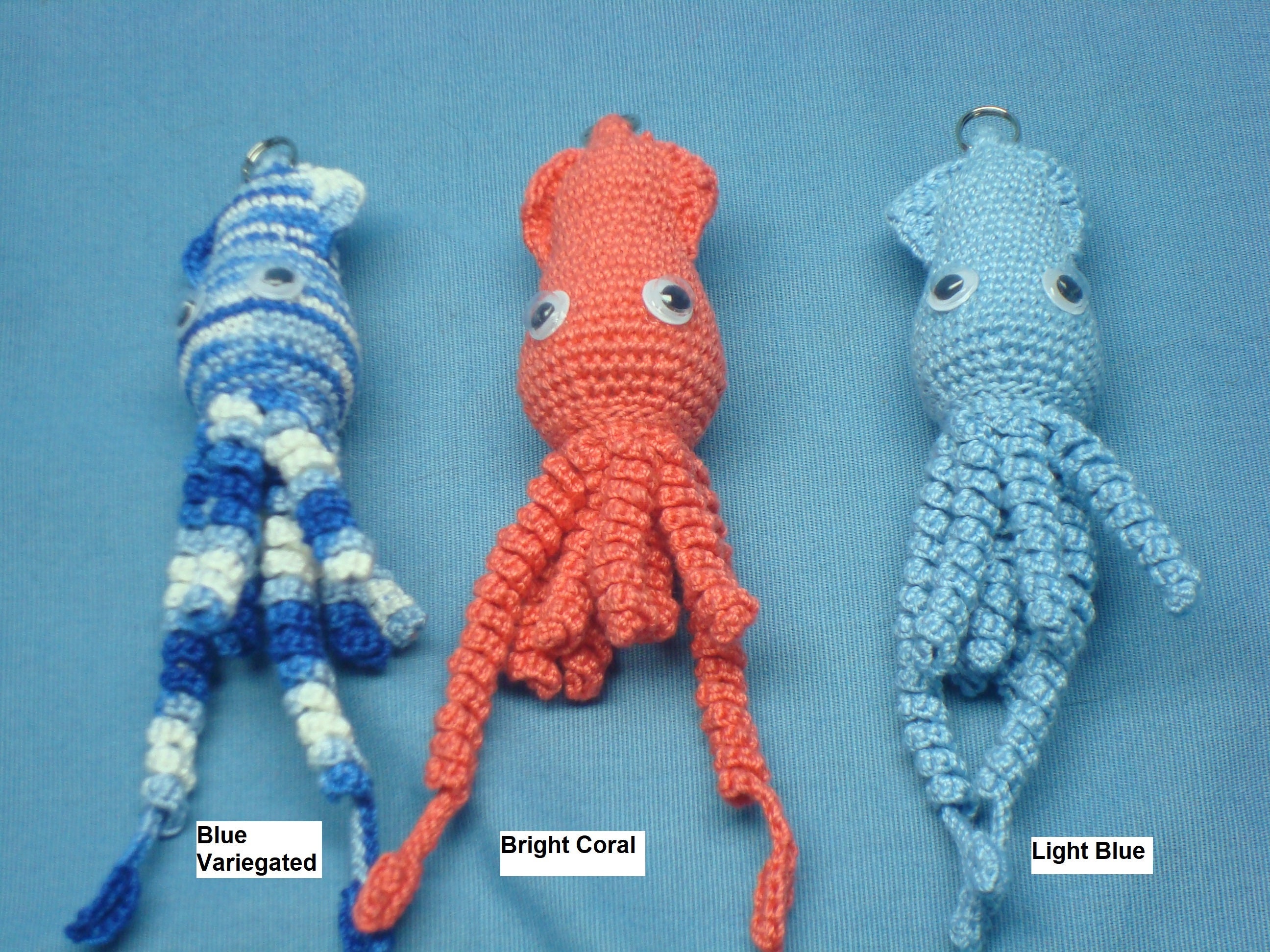 Squidzy Key Chains. Adorable squids on with your keys. | Etsy