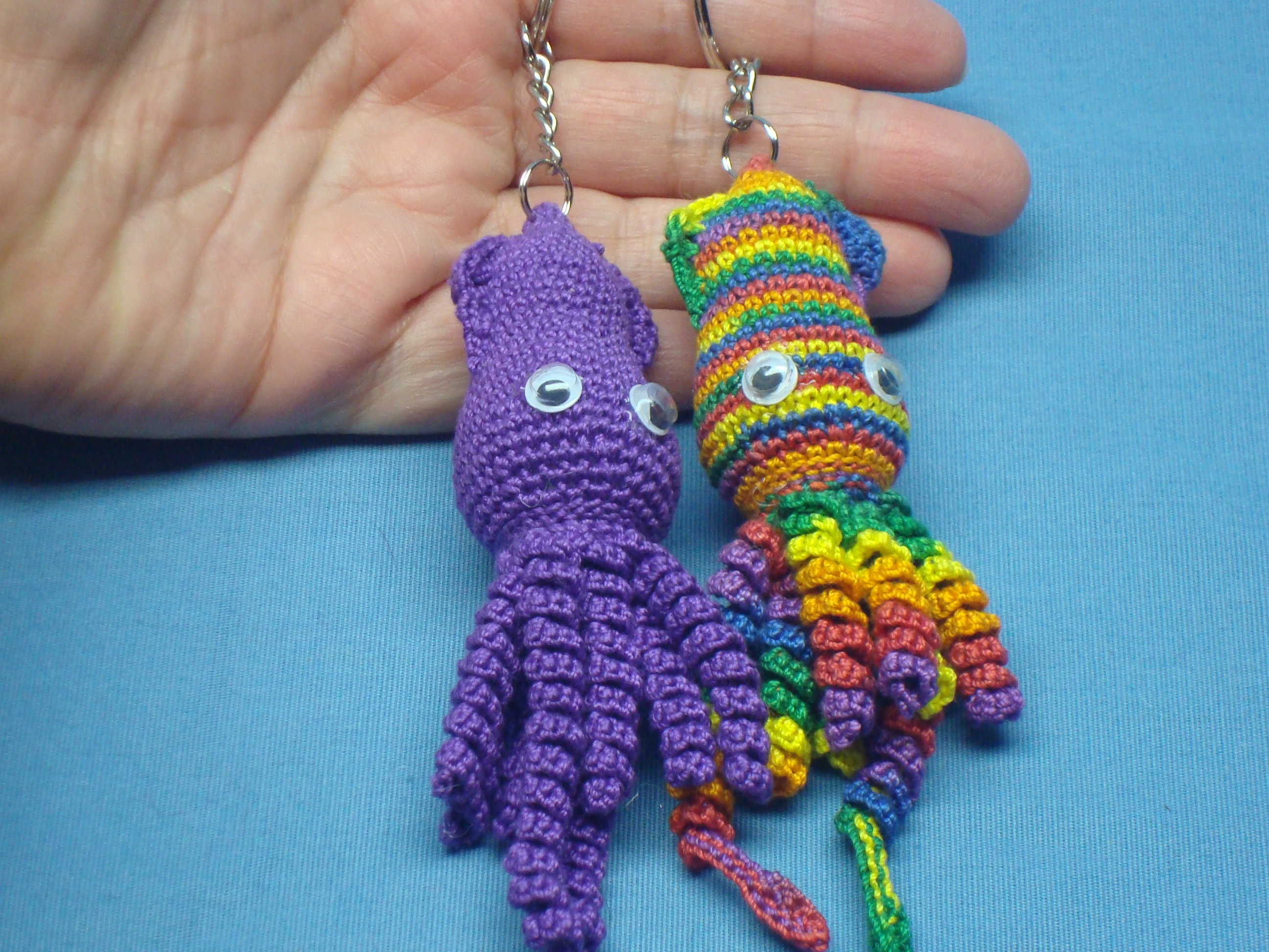 Squidzy Key Chains. Adorable Squids on With Your Keys. - Etsy