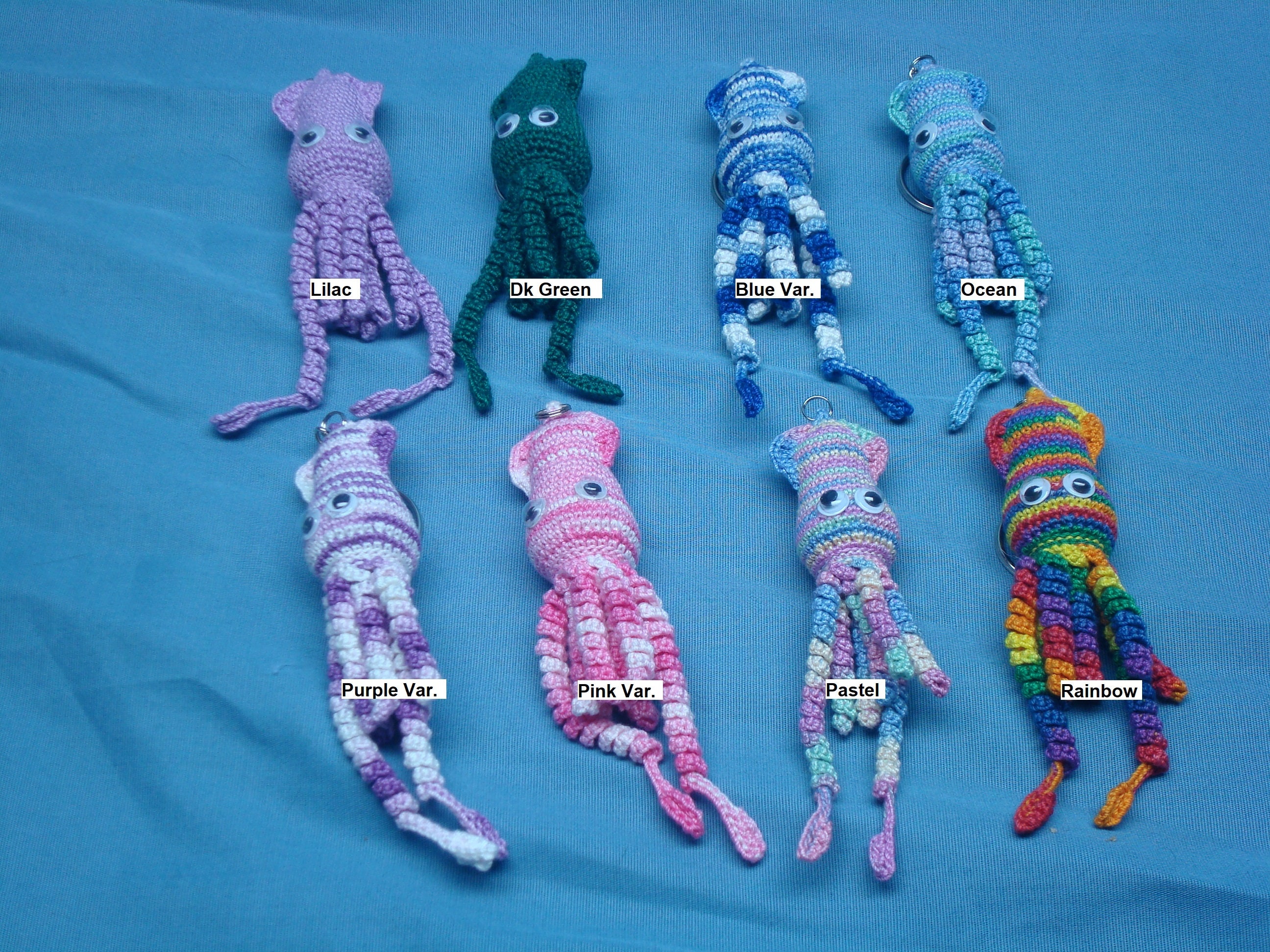 Squidzy Key Chains. Adorable Squids on With Your Keys. - Etsy