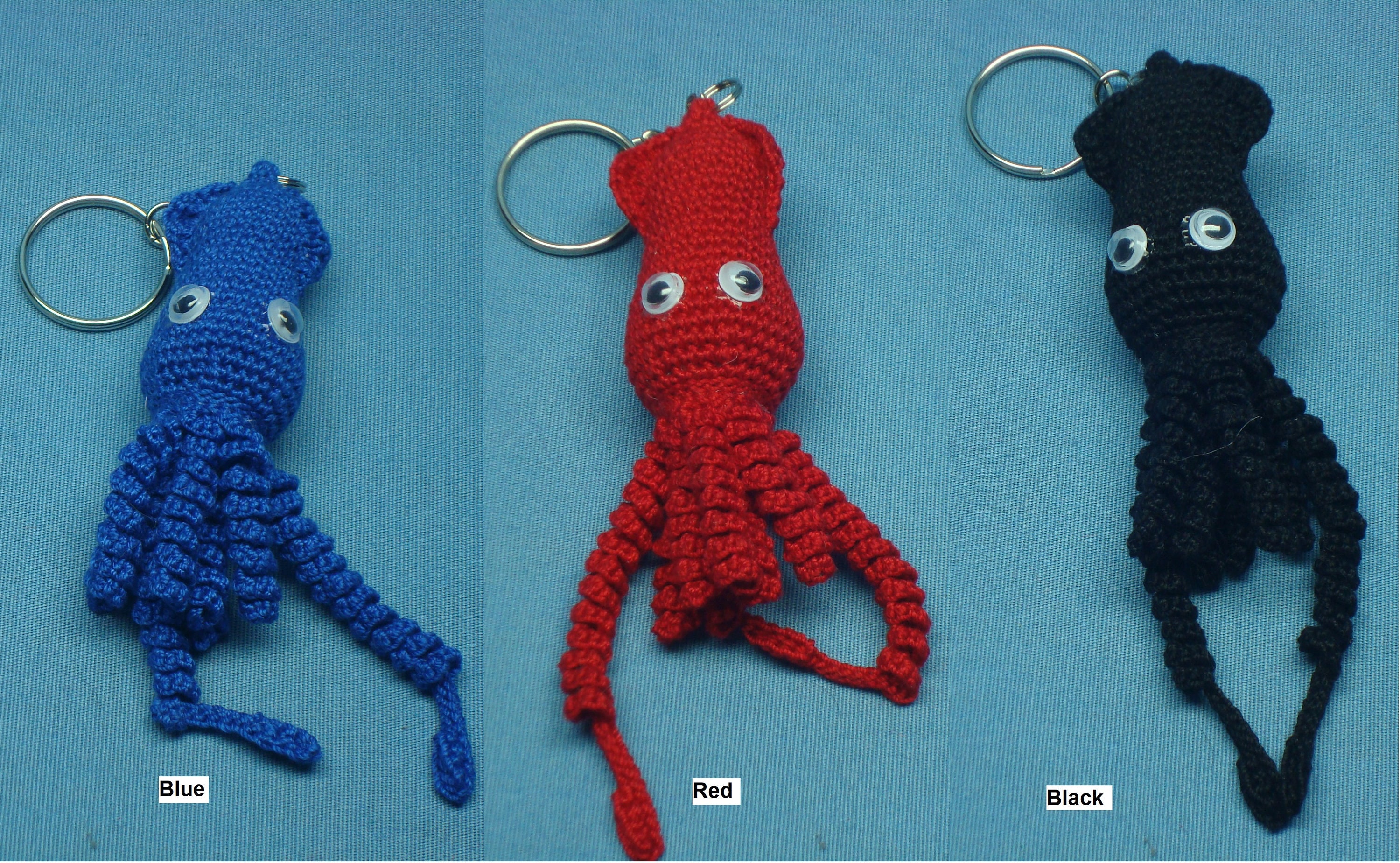 Squidzy Key Chains. Adorable squids on with your keys. | Etsy