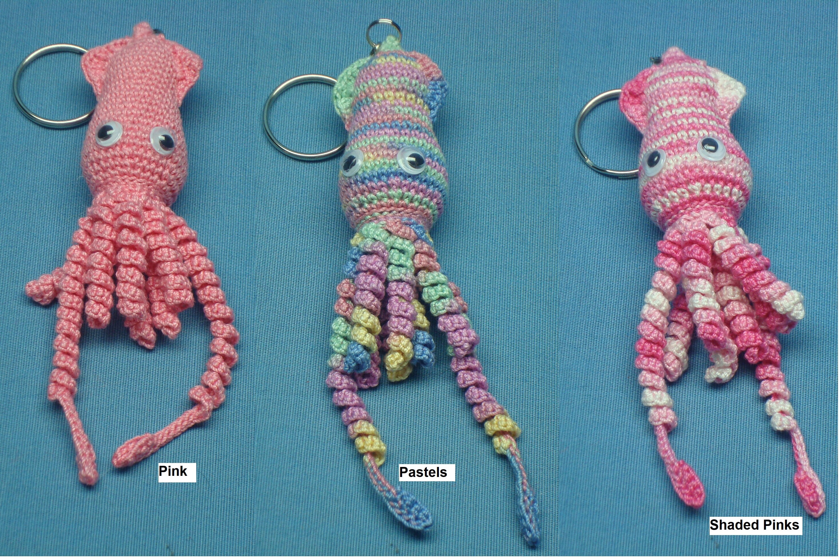 Squidzy Key Chains. Adorable squids on with your keys. | Etsy