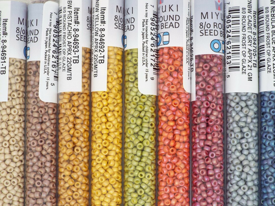 Miyuki 8/0 Seed Beads Rainbow Op Frost, 22 Gram Tubes. Purchase 1 Tube ...