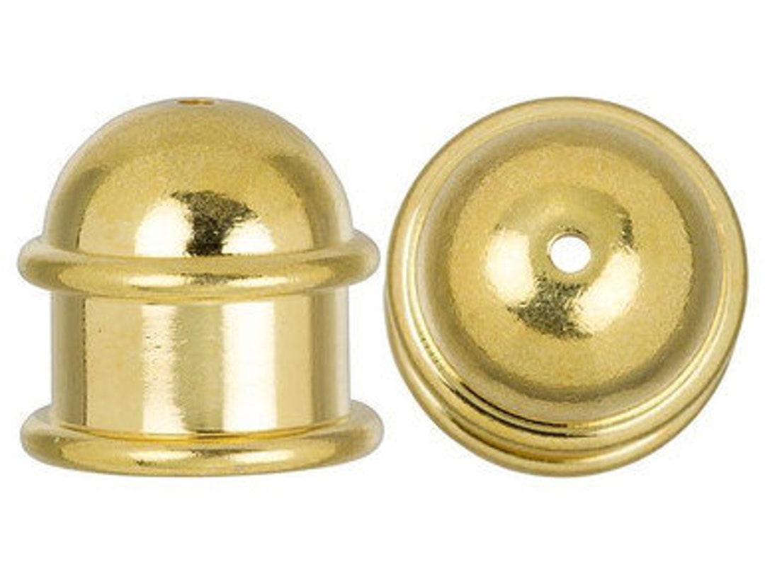 6mm End Cap Tierra Cast Capital Cord Ending, End Cap in Gold - Etsy