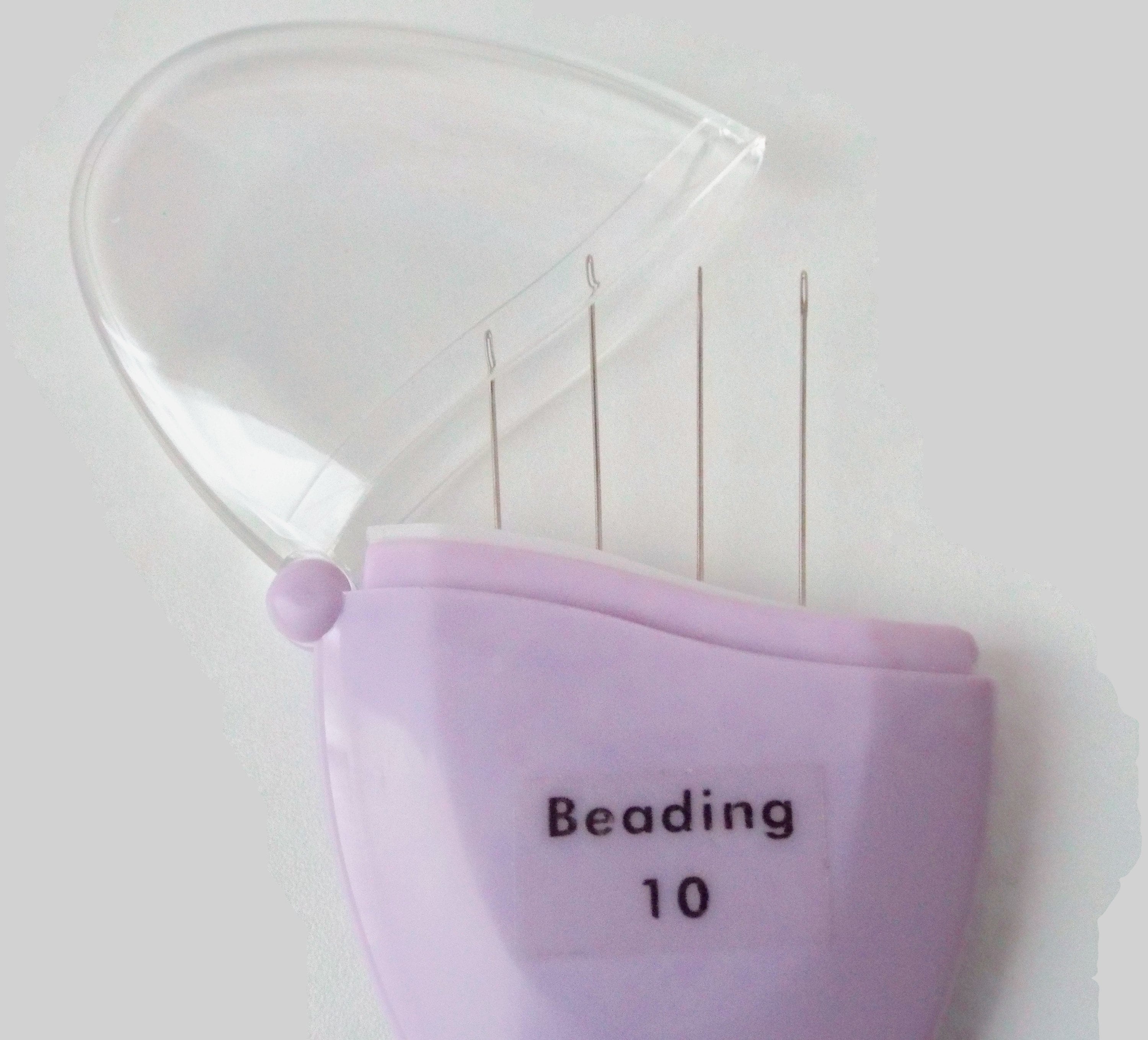 NEEDLES BEADING PEBBLES English Beading Needles Set of 4, Flip Top Case ...