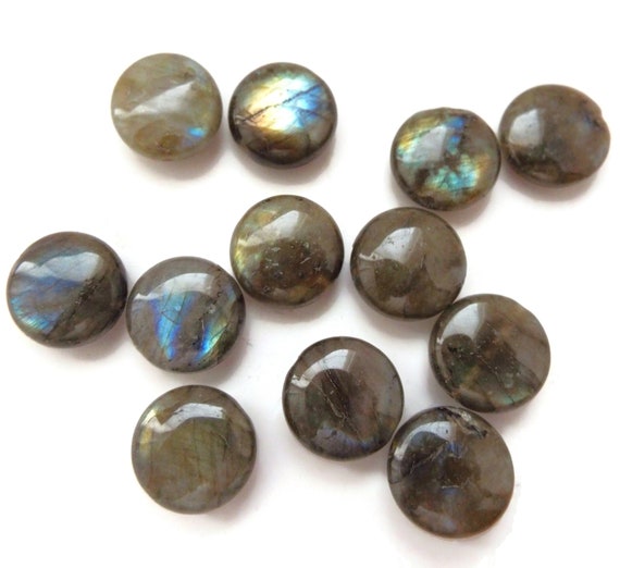 LABRADORITE 16mm COINS Gorgeous Bright Blue Flash Set of 6 - Etsy