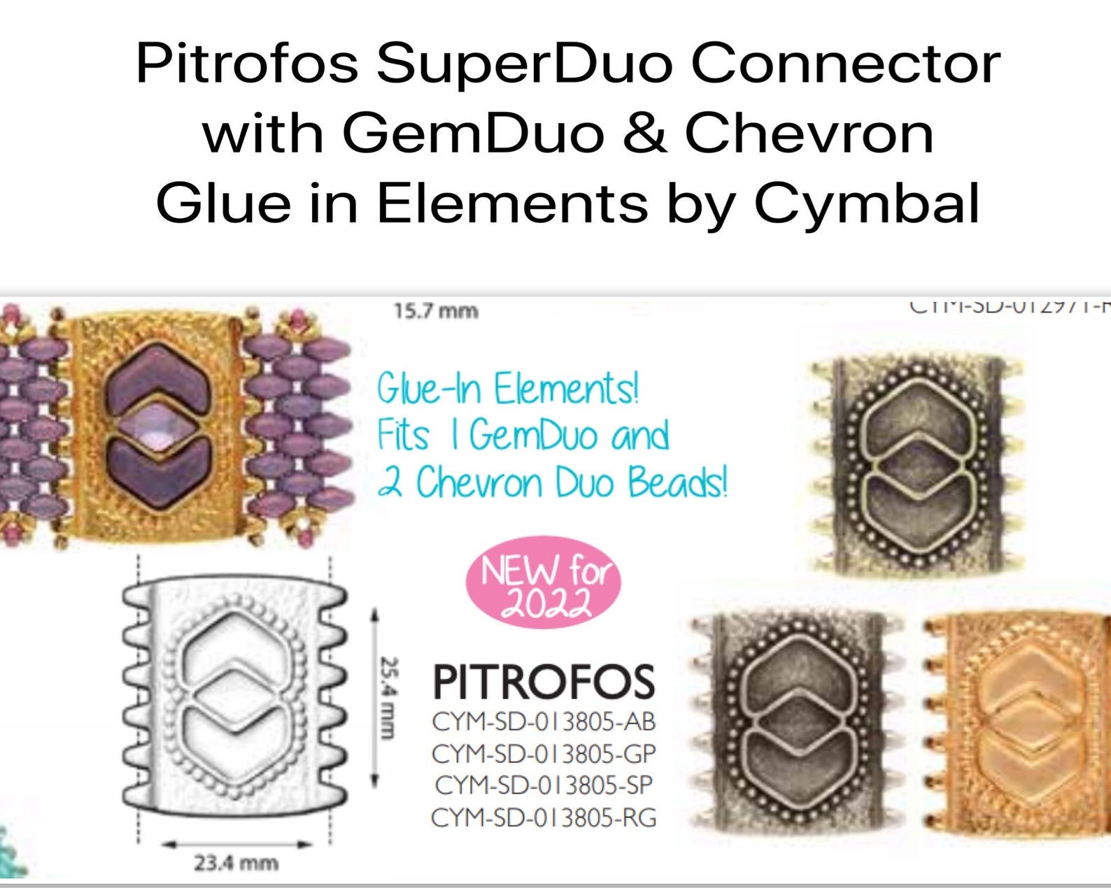 Cymbal PITROFOS VI Superduo/chevron Connector - Etsy
