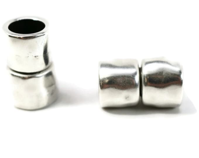 8mm MAGNETIC CLASP Barrel HAMMERED Siver Finish for Large - Etsy