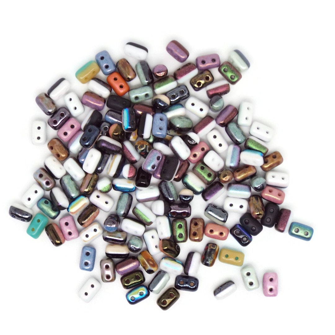 RULLA DUETS Assorted Color Mix 2 Hole Bead Matubo 3 X 5mm 10 - Etsy