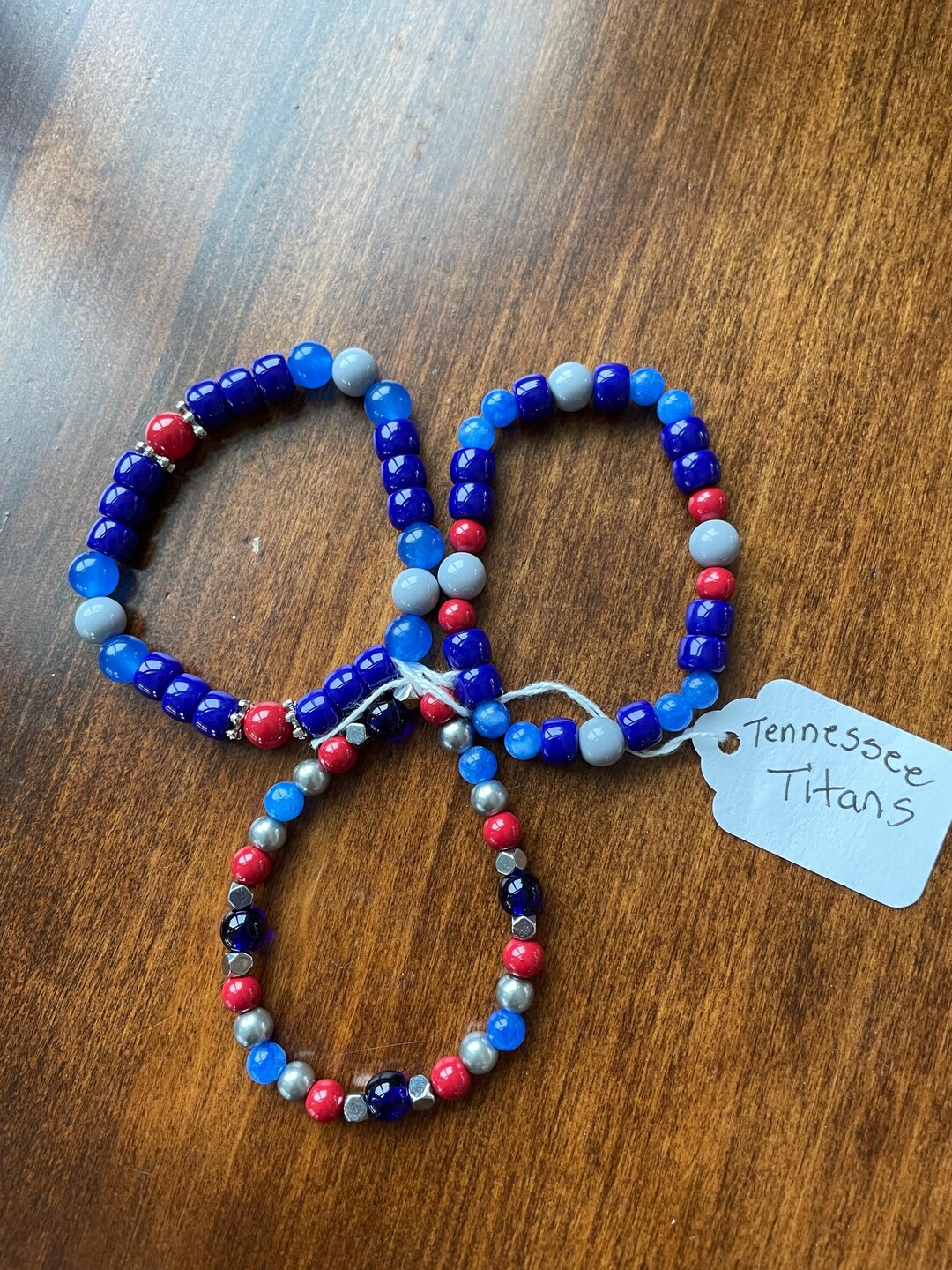 NFL Inspired Beaded Bracelets - Titans. Steelers. Saints. Commanders ...