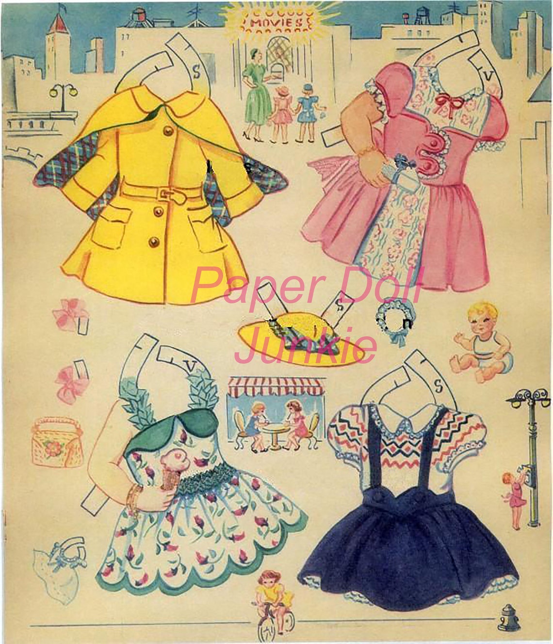 Retro Paper Dolls 1950s Printable Paper Dolls Instant - Etsy