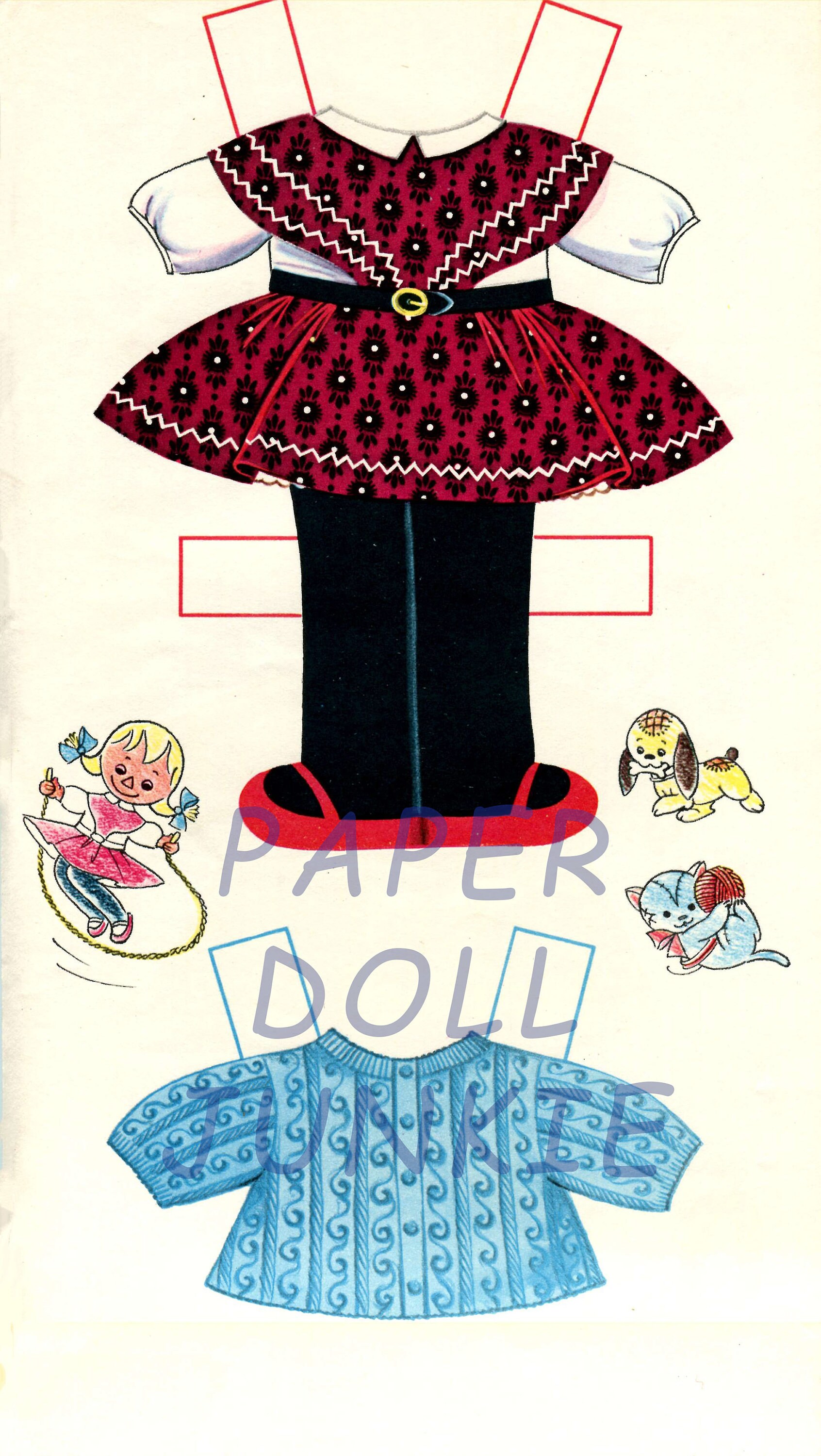 Vintage Paper Dolls Clip Art My Doll Melissa 1961 Printable PDF and ...