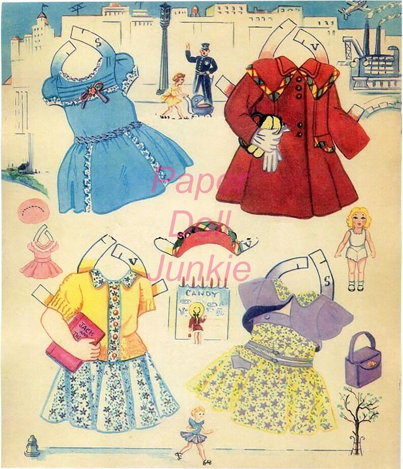 Retro Paper Dolls 1950s Printable Paper Dolls Instant - Etsy