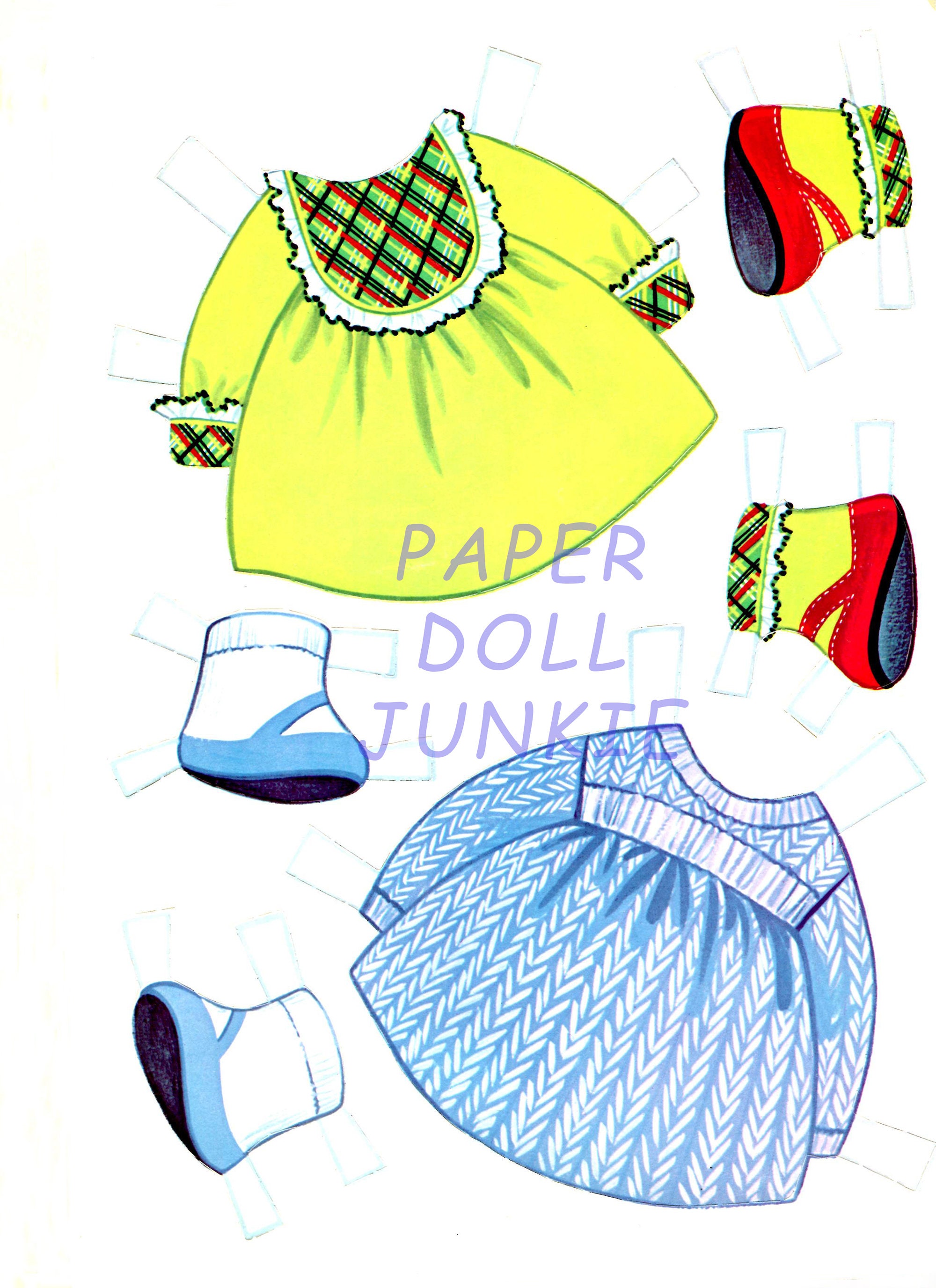 Dotty Paper Doll Vintage Printable Clip Art Adorable Doll 1968 Digital ...