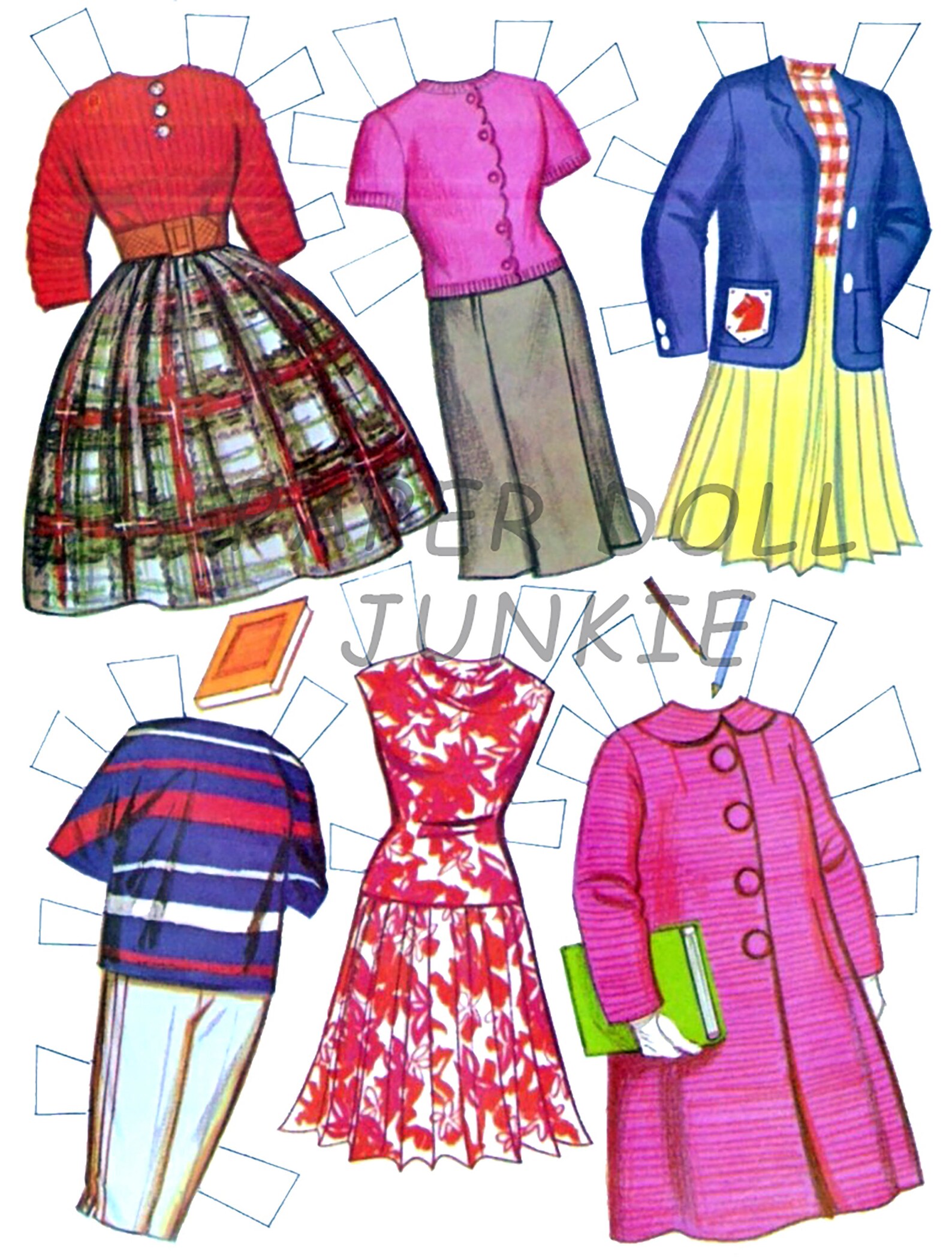 1963 Vintage Tammy Paper Dolls Instant Download Printable Digital Retro ...