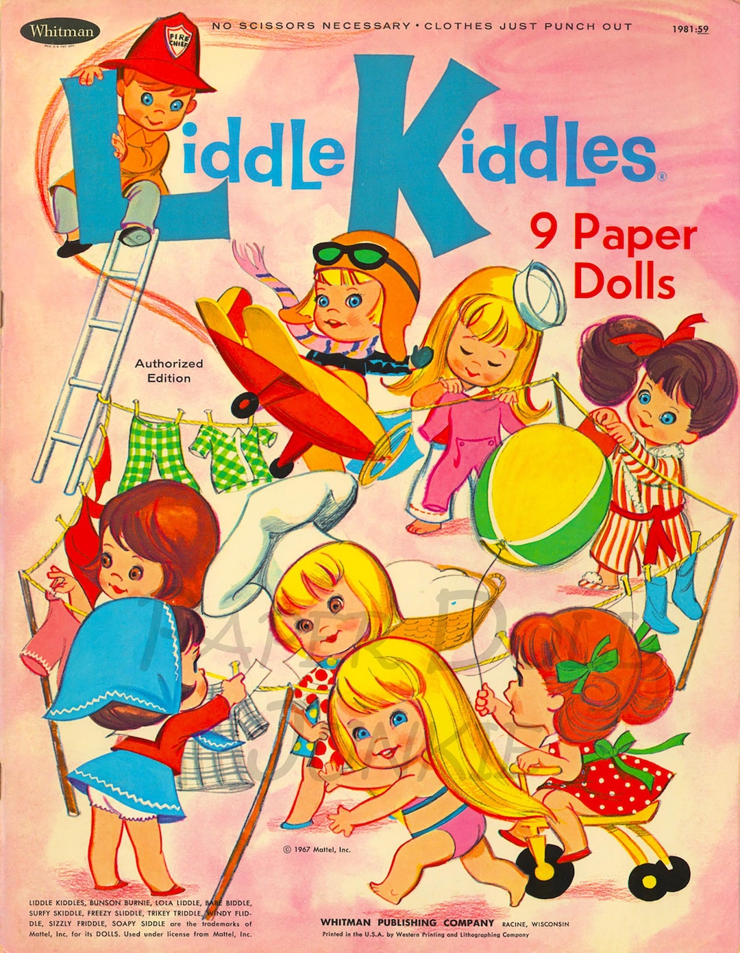 Vintage Liddle Kiddles Paper Dolls, 1967 Reproduction (PDF & JPEG) - Etsy