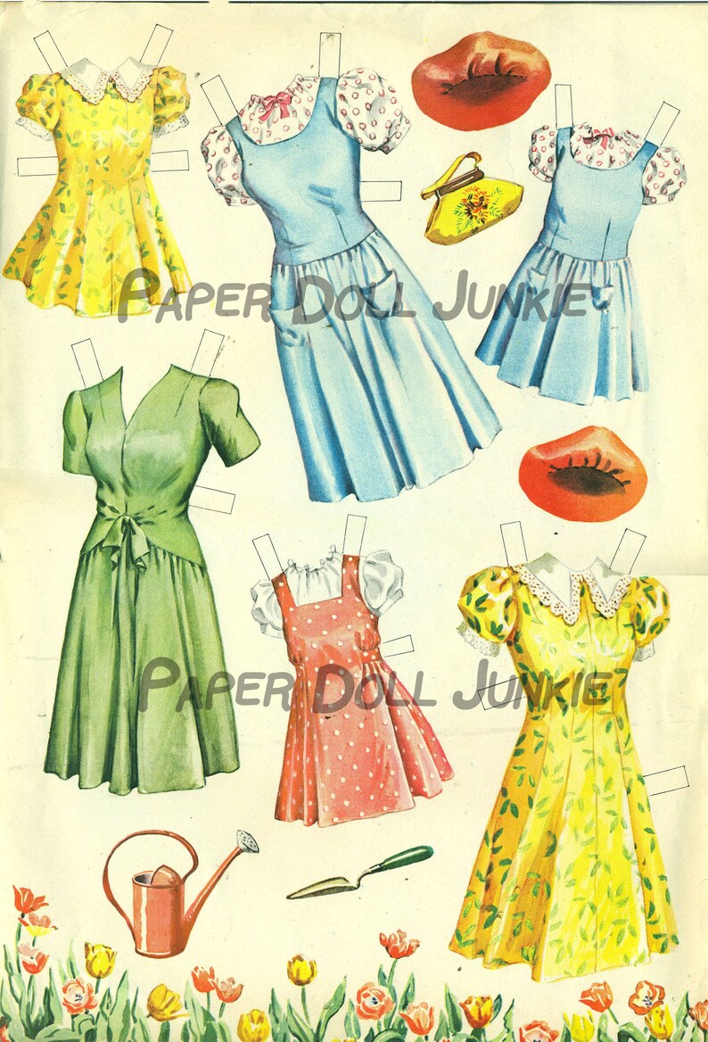 Vintage Paper Dolls, 1940s Paper Dolls Printable Paper Dolls - Etsy