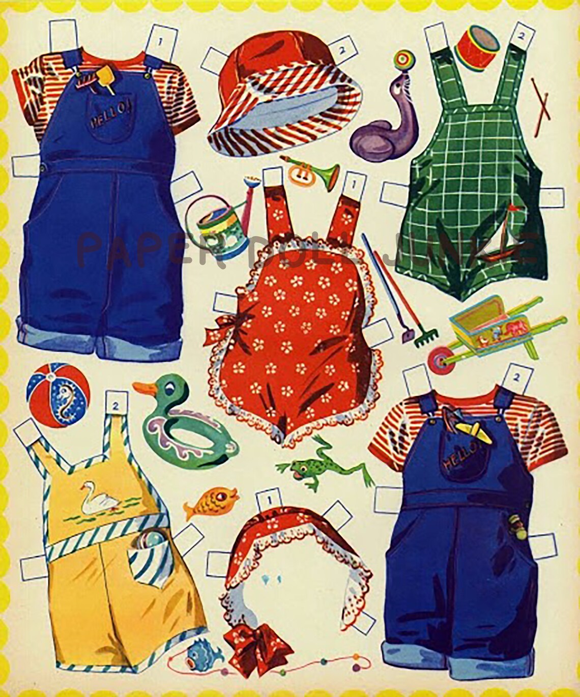 Vintage Paper Dolls 1950s Printable Paper Dolls Baby - Etsy