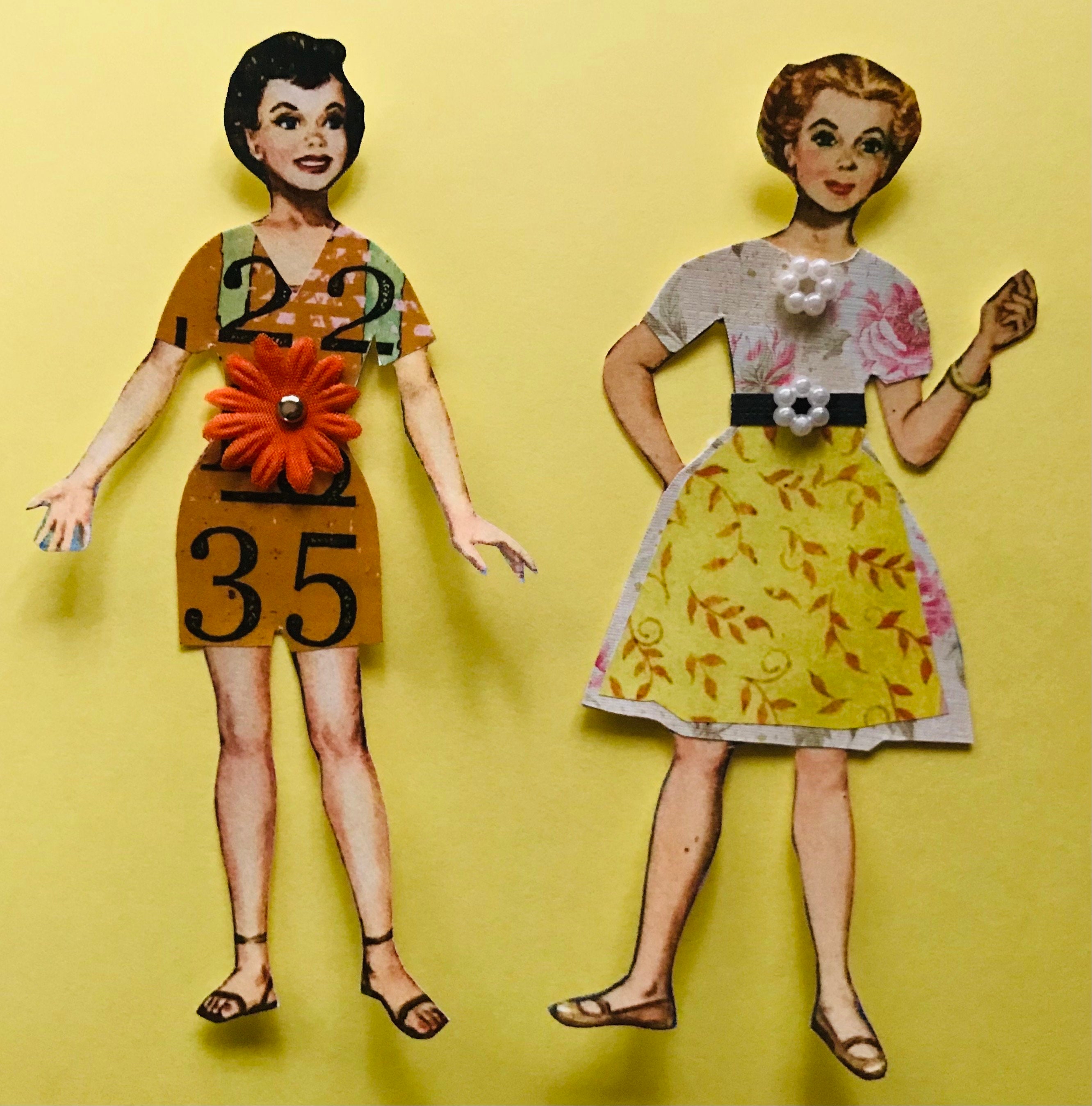 Designer Paper Dolls Vintage 1951 Paper Doll Clip Art Create Your Own ...
