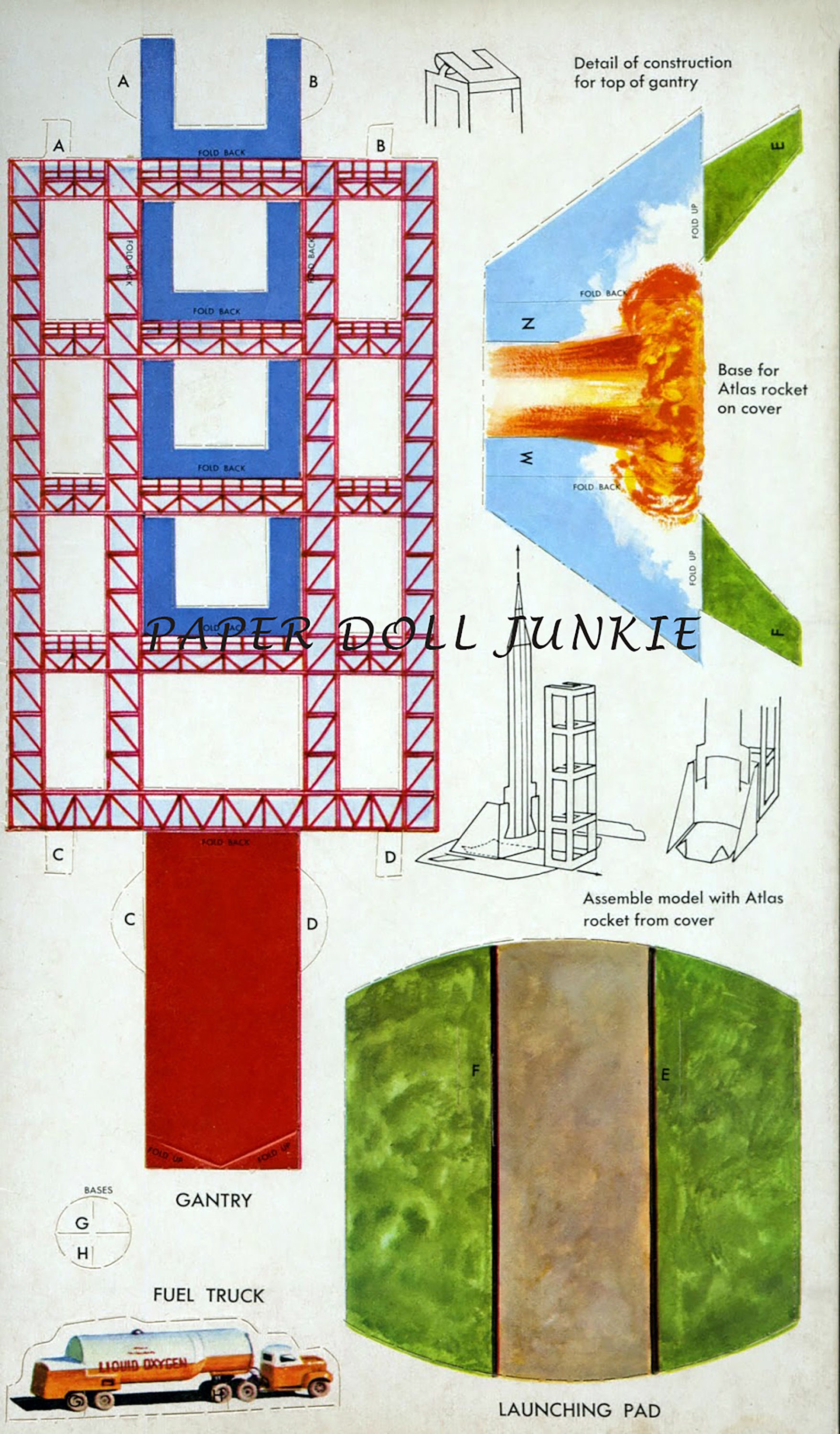 Vintage Paper Toy Astronauts Printable Paper Dolls Retro Space Toys ...