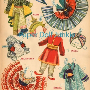 Children Round the World Paper Dolls Clip Art PDF Digital Download JPEG ...