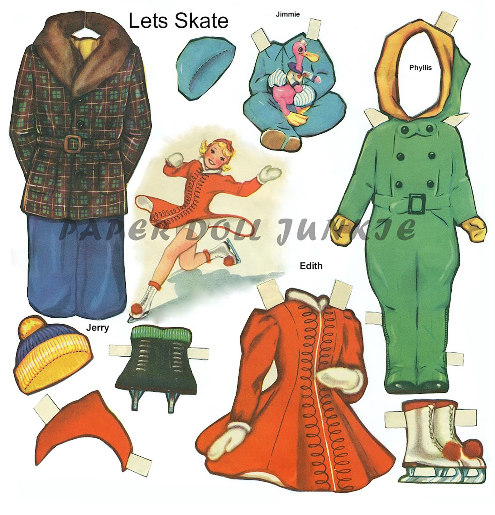 Little Mother Vintage Paper Dolls PDF Printable, JPEG, Children Clip ...